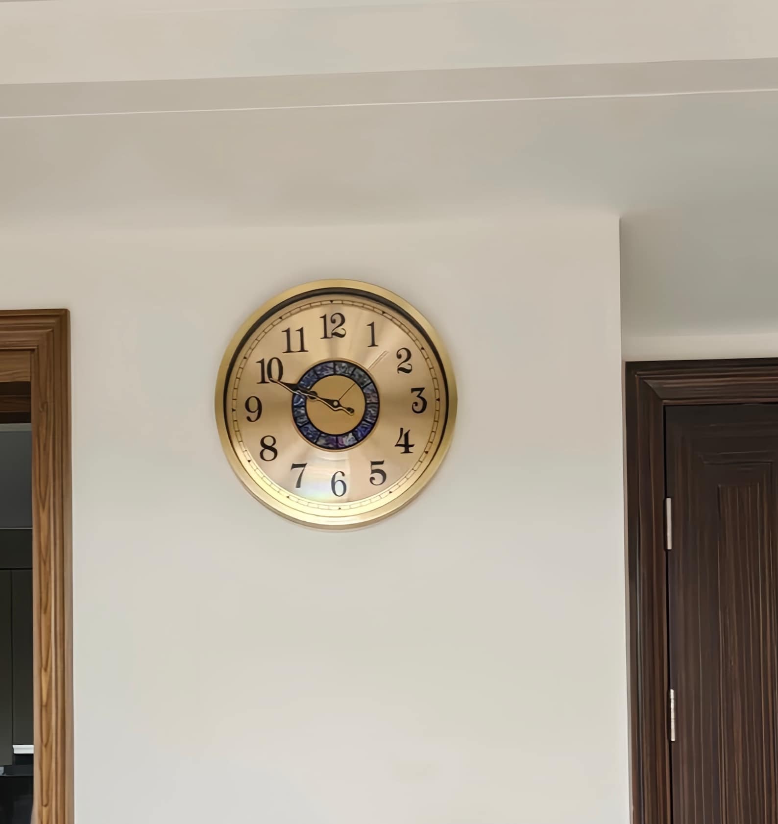 Minimal Brass Silent Wall Clock Retro Nordic Gold Quartz Clock for ...