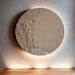 Textured LED Lunar Wall Decor, 3-dimensions Sandstone Moon Wall Decor ...