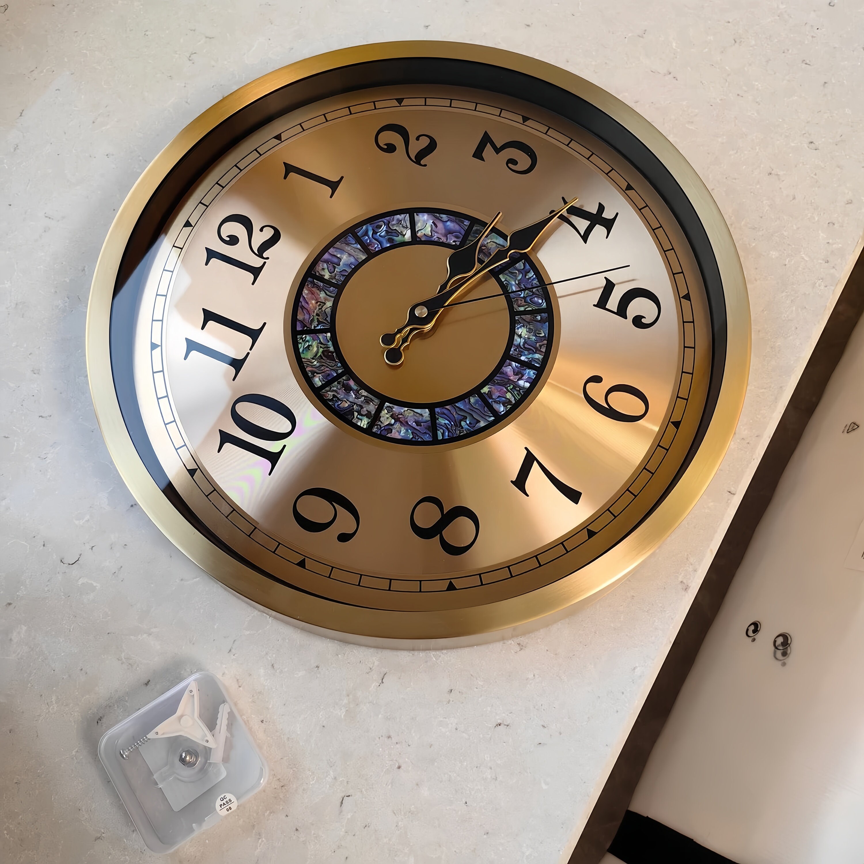 Minimal Brass Silent Wall Clock Retro Nordic Gold Quartz Clock for ...