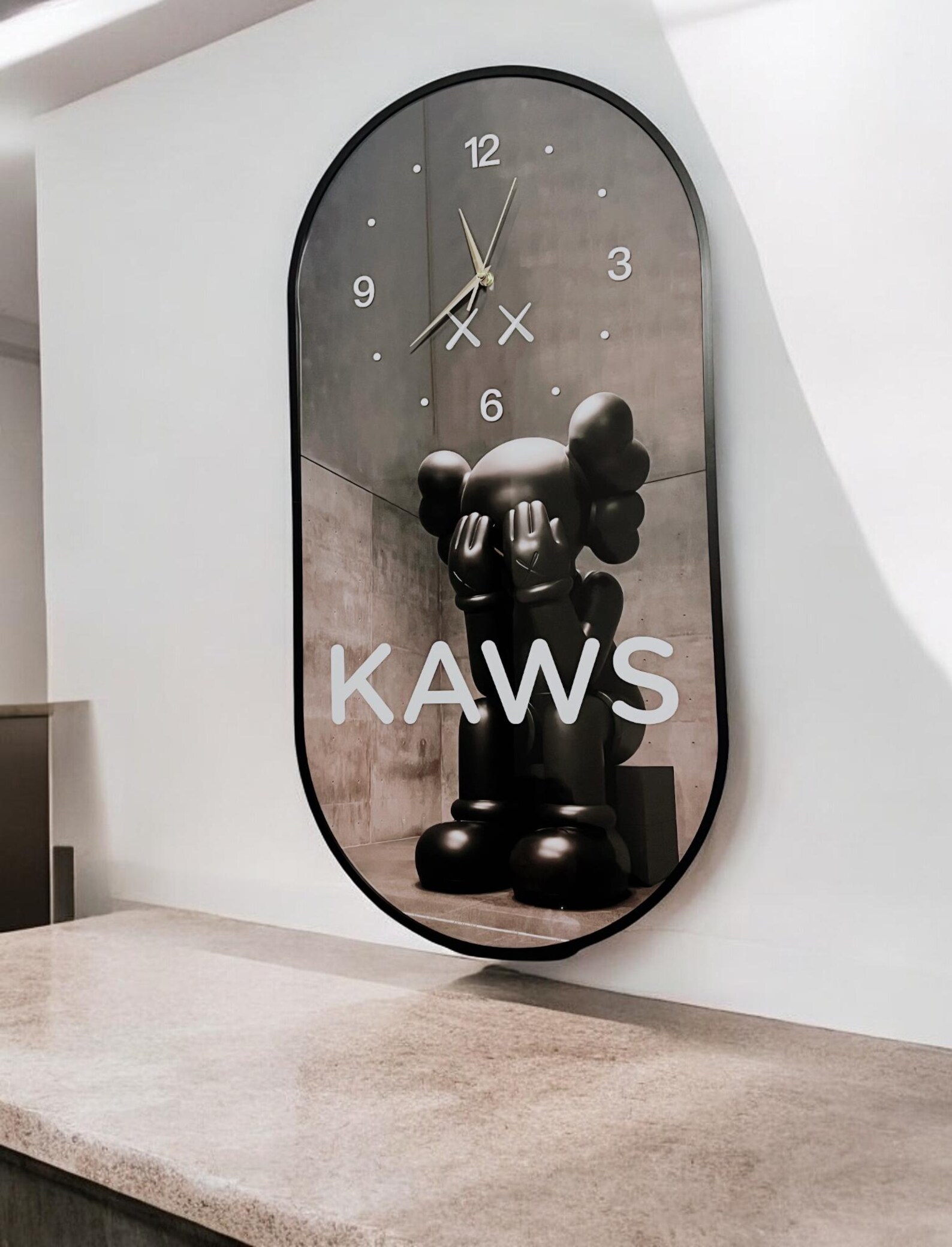 Unique Collector Wall Clock 24x12" KAWS Hype Beast Trendy Wall Clock ...
