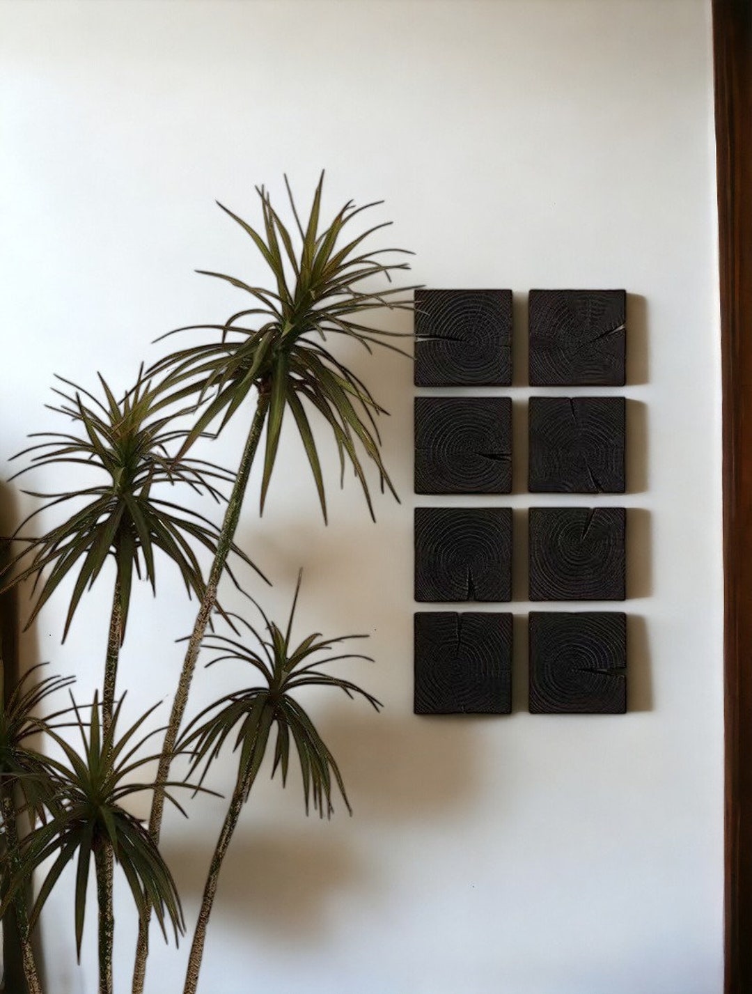 Modern Minimalist Carbonized Wood Blocks Art Wall Hangings, Gift for ...