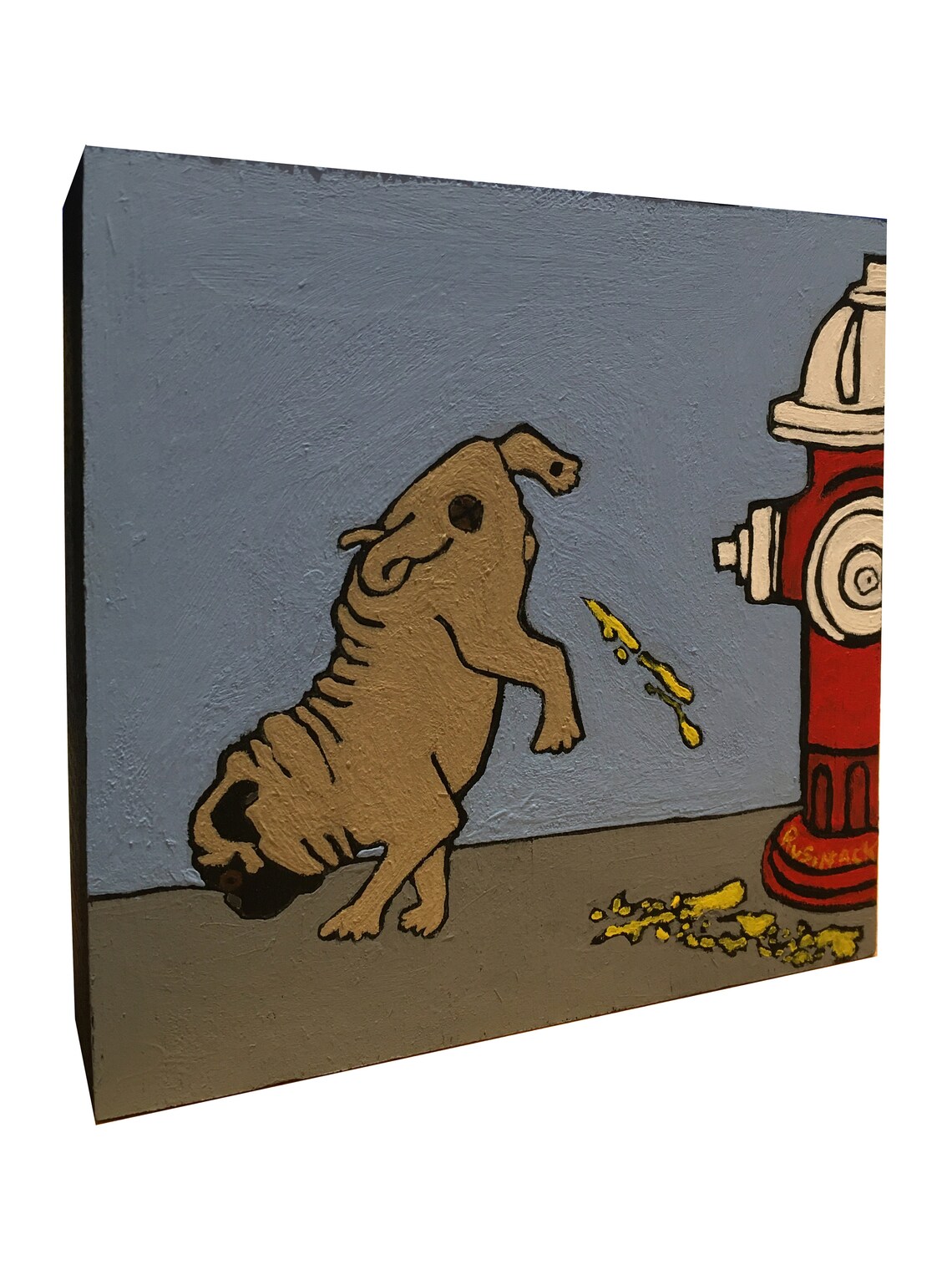 Sherry Rusinack: Pug Peeing Handstand - Etsy