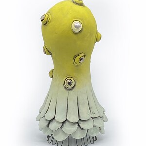 Sara Catapano: Mini Moster yellow-green With Silver Eyes - Etsy