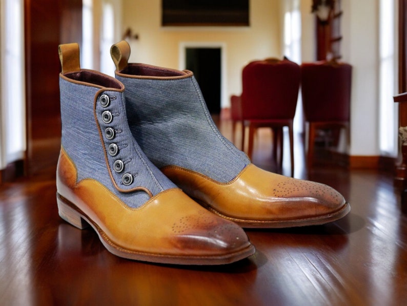 Handmade Leather Boots for Men Premium Craftsmanship & Style Button ...