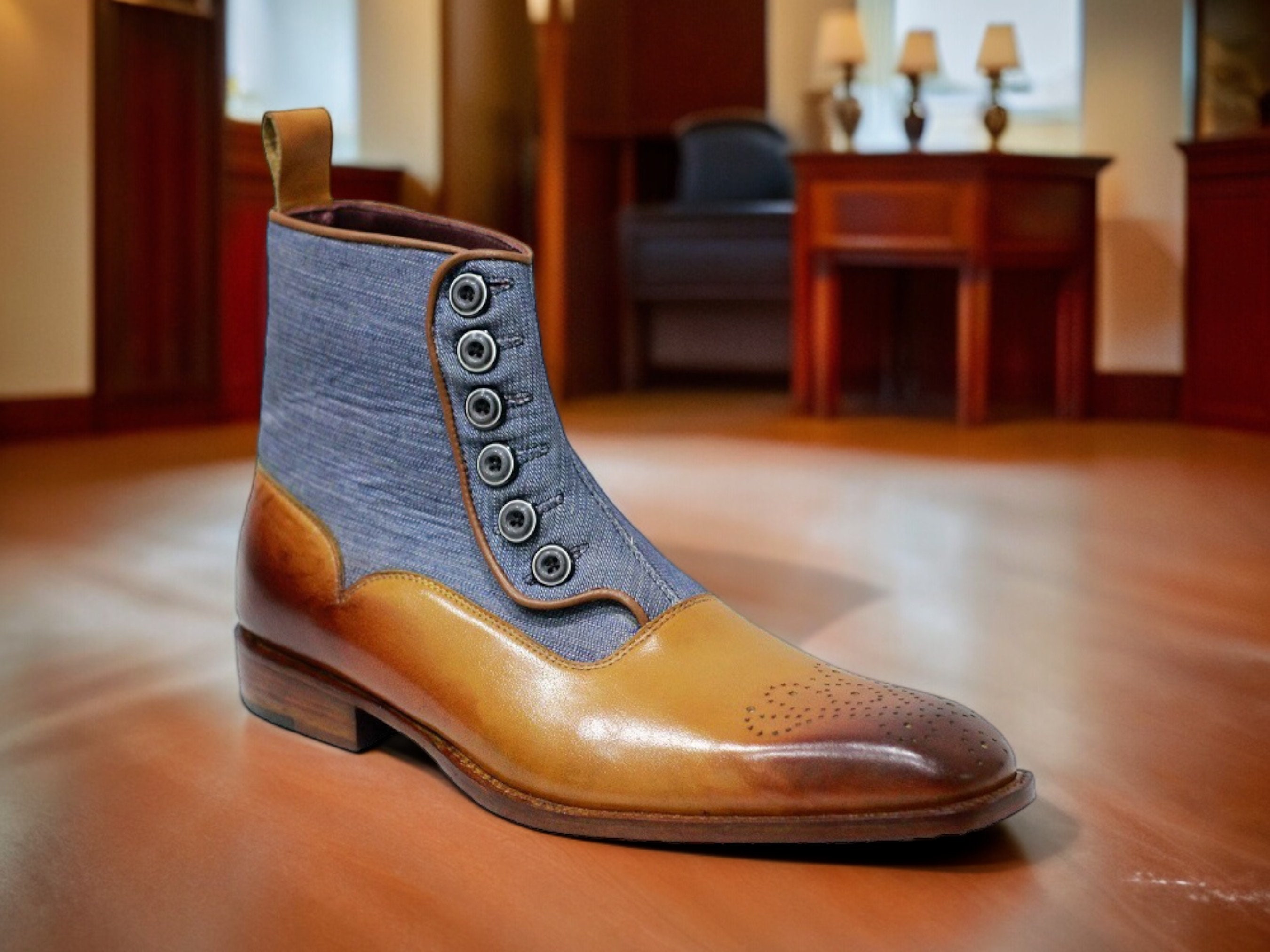 Handmade Leather Boots for Men Premium Craftsmanship & Style Button ...