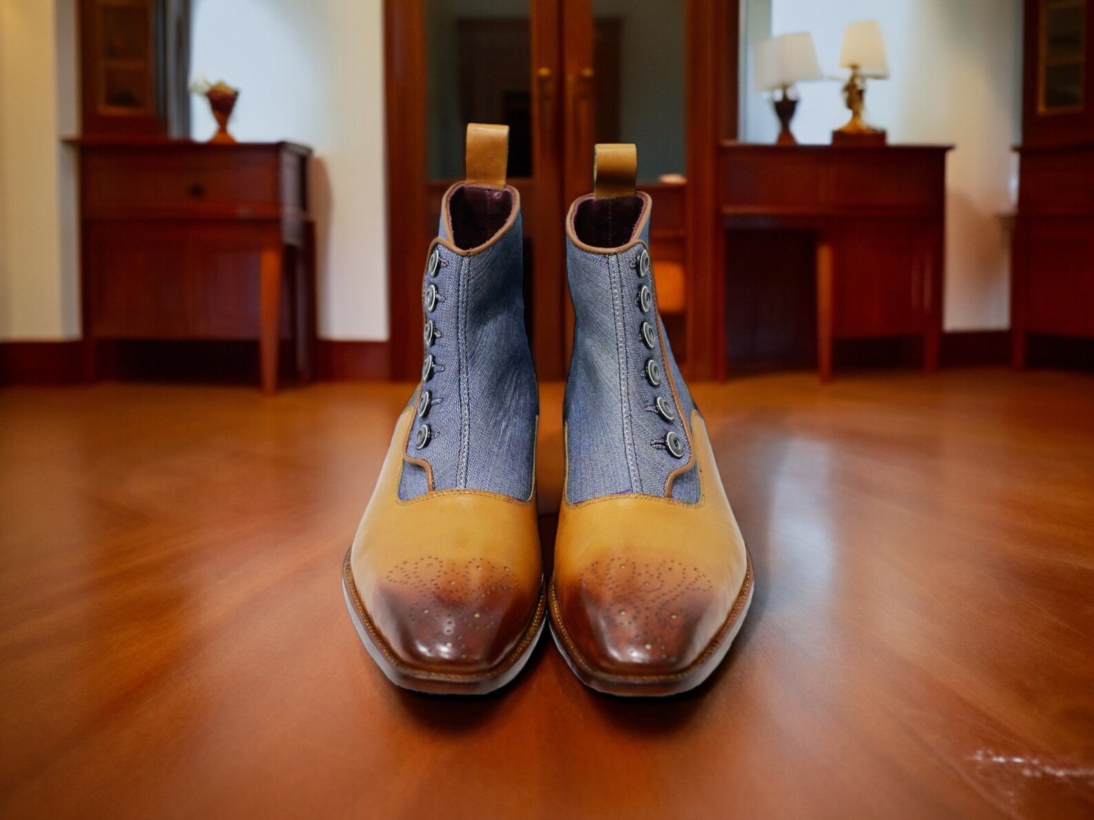 Handmade Leather Boots for Men Premium Craftsmanship & Style Button ...