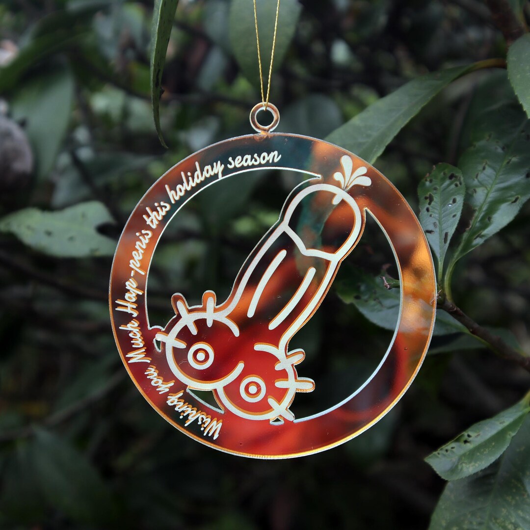 Funny Iridescent Acrylic Penis Ornament,customizable Gag Gift for ...