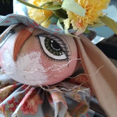 Rabbit Bunny Doll Pattern Primitive Instant Download Standing - Etsy