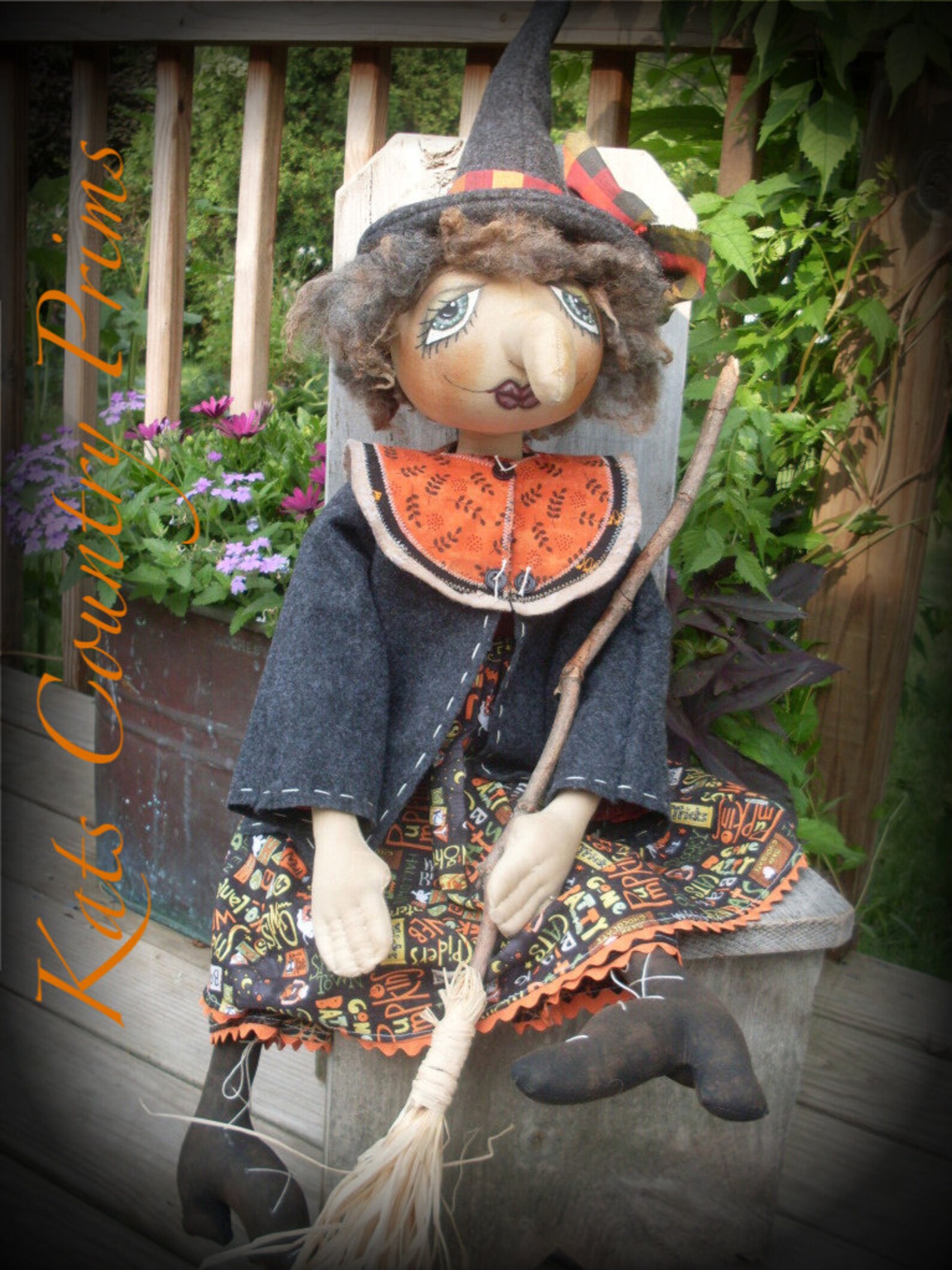 Primitive Halloween Witch Doll PATTERN Instant Download | Etsy