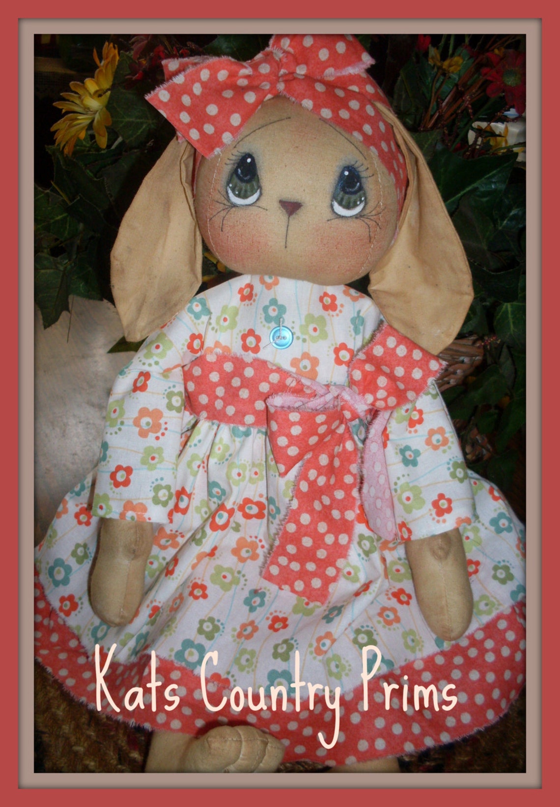 Primitive Easter Bunny PATTERN 166 Blossom Epattern Instant - Etsy