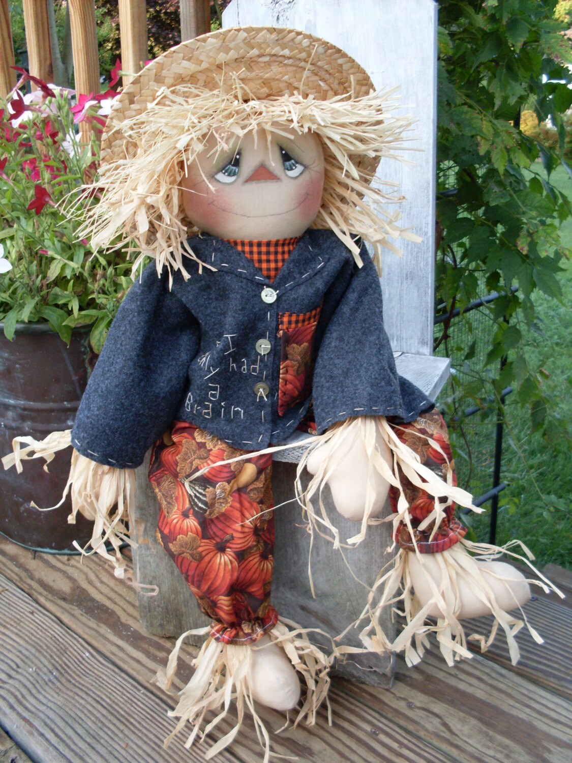 Primitive Fall Halloween Scarecrow Doll PATTERN INSTANT - Etsy