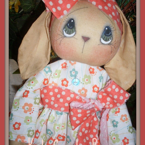 Primitive Bunny Rabbit Easter INSTANT DOWNLOAD PATTERN - Etsy