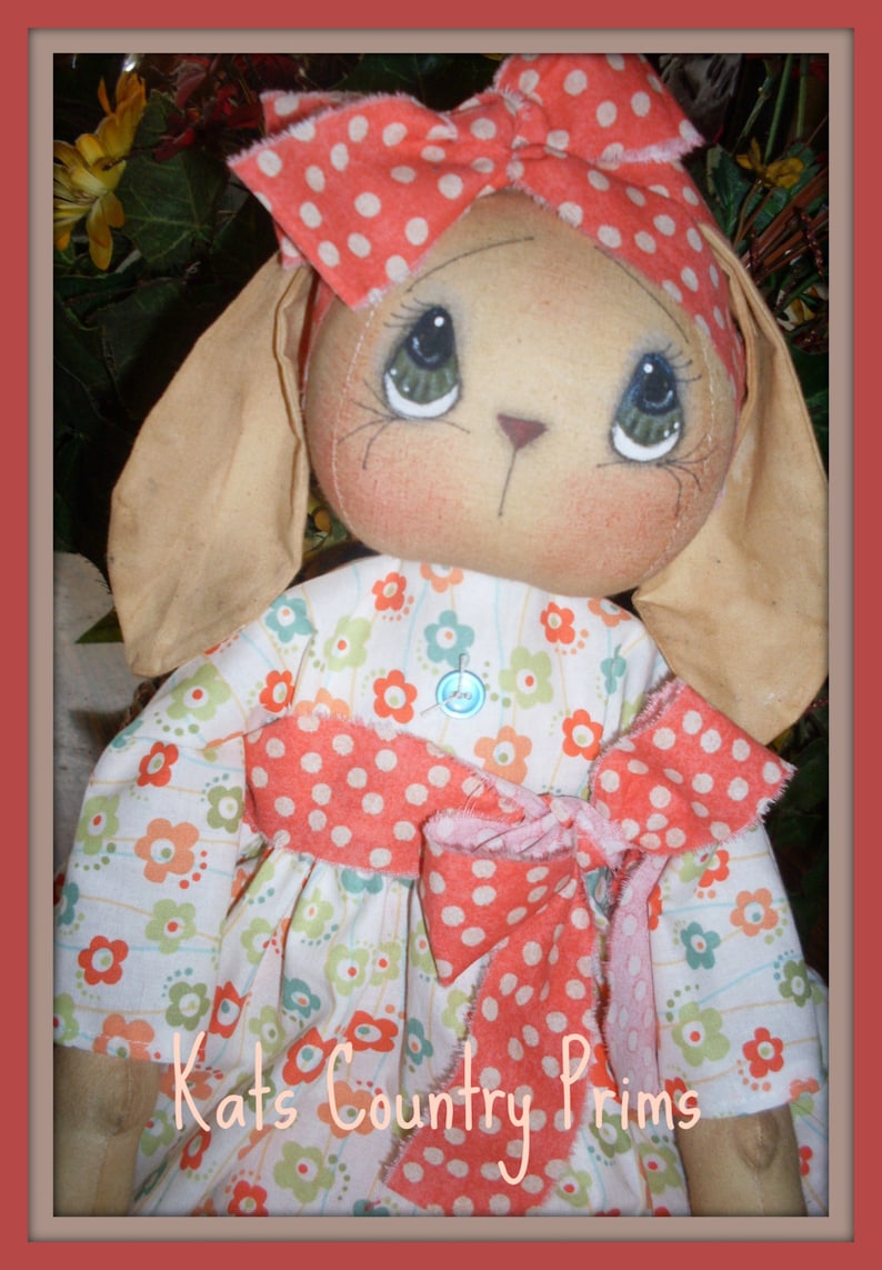 Primitive Easter Bunny PATTERN 166 Blossom Epattern Instant - Etsy