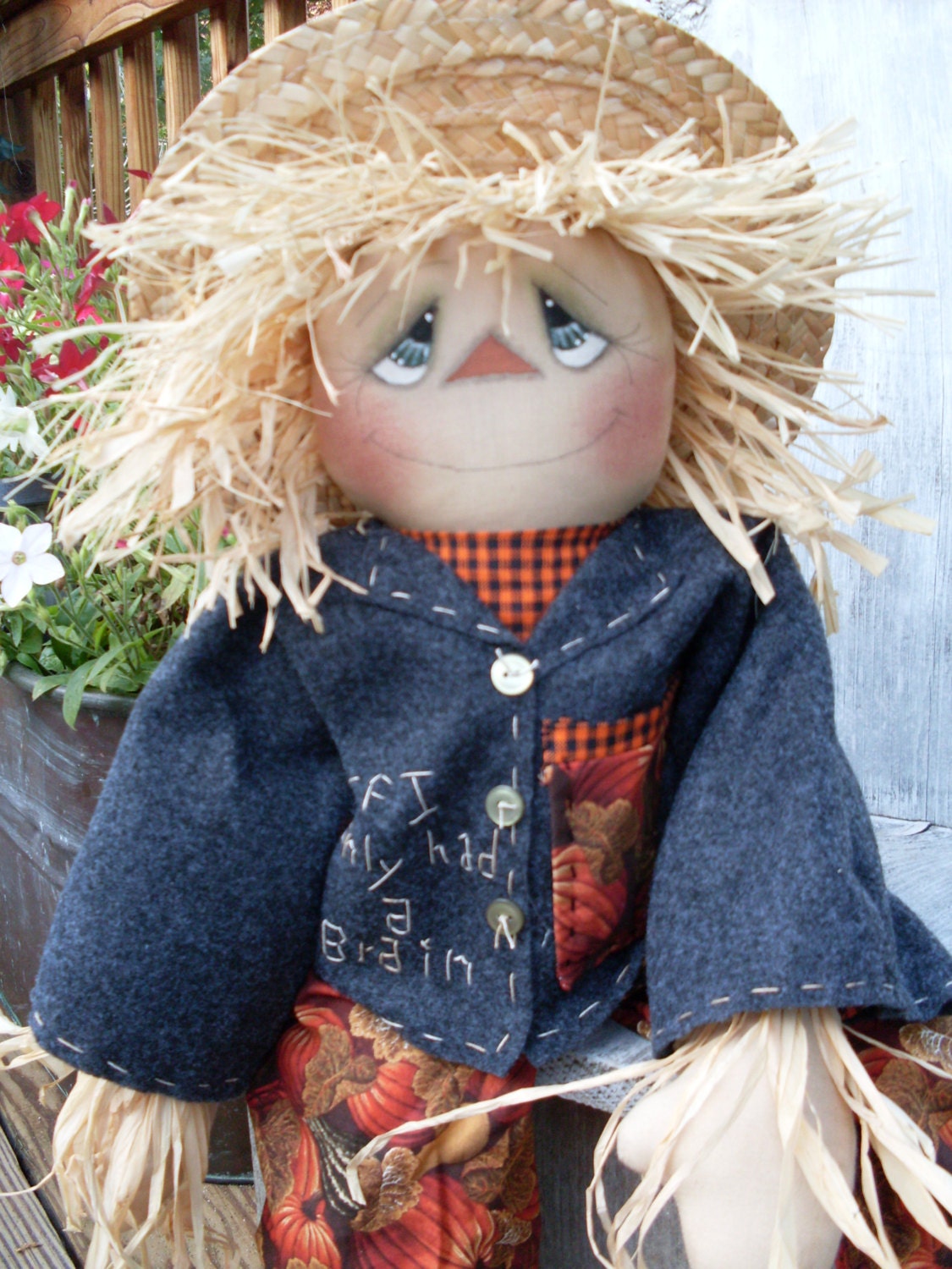 Primitive Fall Halloween Scarecrow Doll PATTERN INSTANT - Etsy