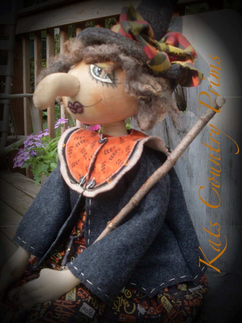 Primitive Halloween Witch Doll PATTERN Instant Download Enchantress ...