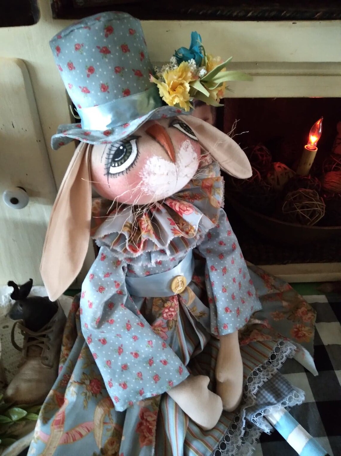 Primitive Bunny Rabbit Easter INSTANT DOWNLOAD PATTERN - Etsy