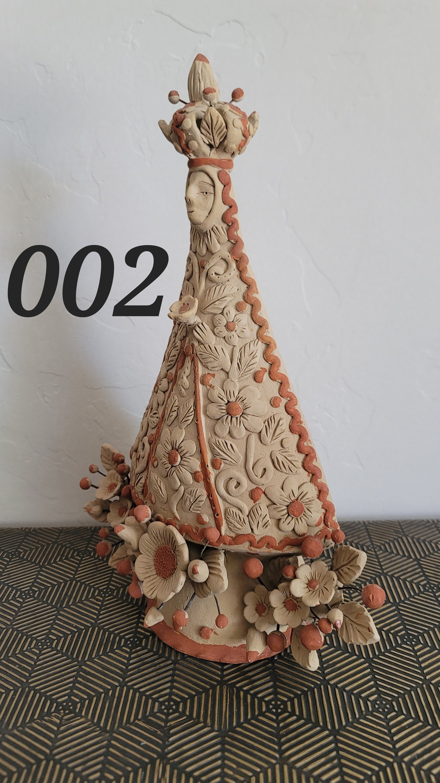 Handmade Clay Virgen De Juquila Figurine Mexican Artisanal Decor Unique ...