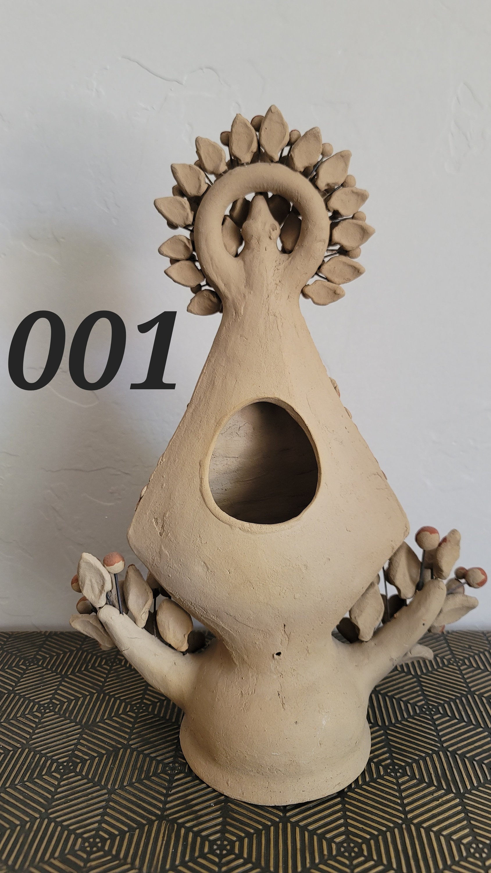 Handmade Clay Virgen De Juquila Figurine Mexican Artisanal Decor Unique ...