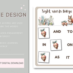 Printable SIGHT WORDS Bingo Game, First 100 Sight Words,fun Classroom ...