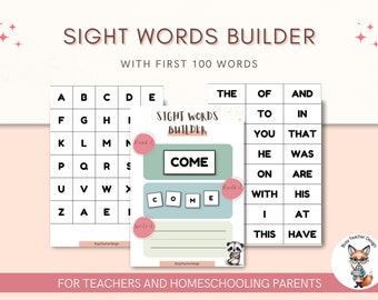 Printable SIGHT WORDS Bingo Game, First 100 Sight Words,fun Classroom ...