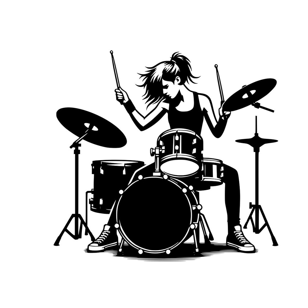 Empowered Drummer in SVG and PNG Format - Etsy