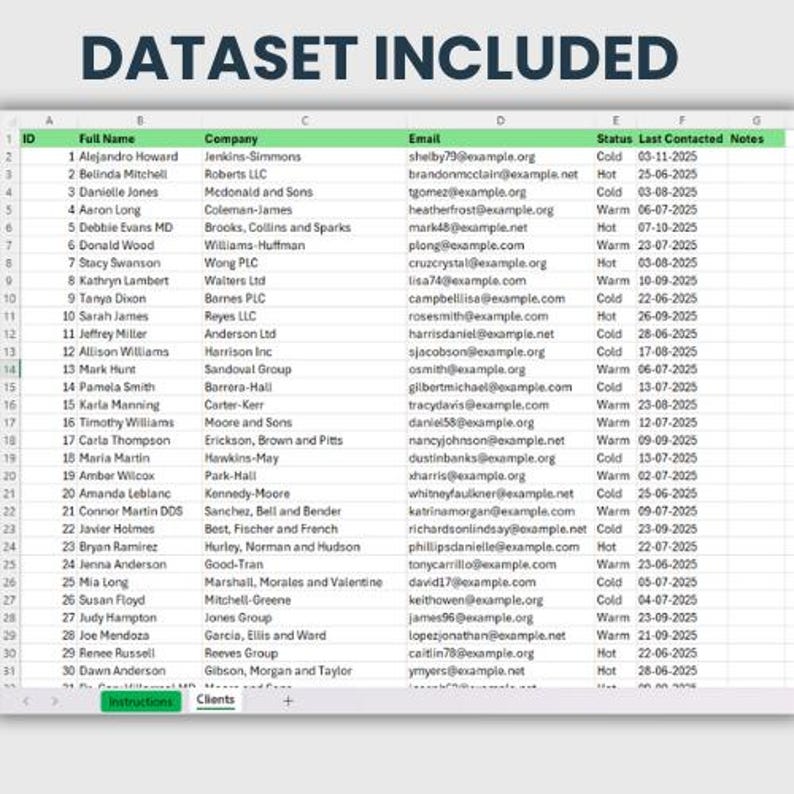 Excel Client Manager & CRM Template – VBA Userform, Lead‑tracking ...