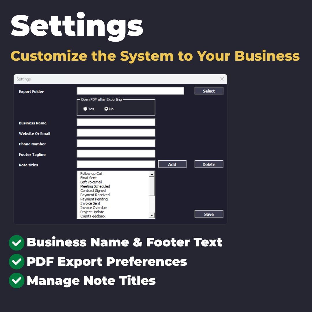 Client Portal Pro – Excel CRM for Freelancers & Small Businesses - Etsy ...