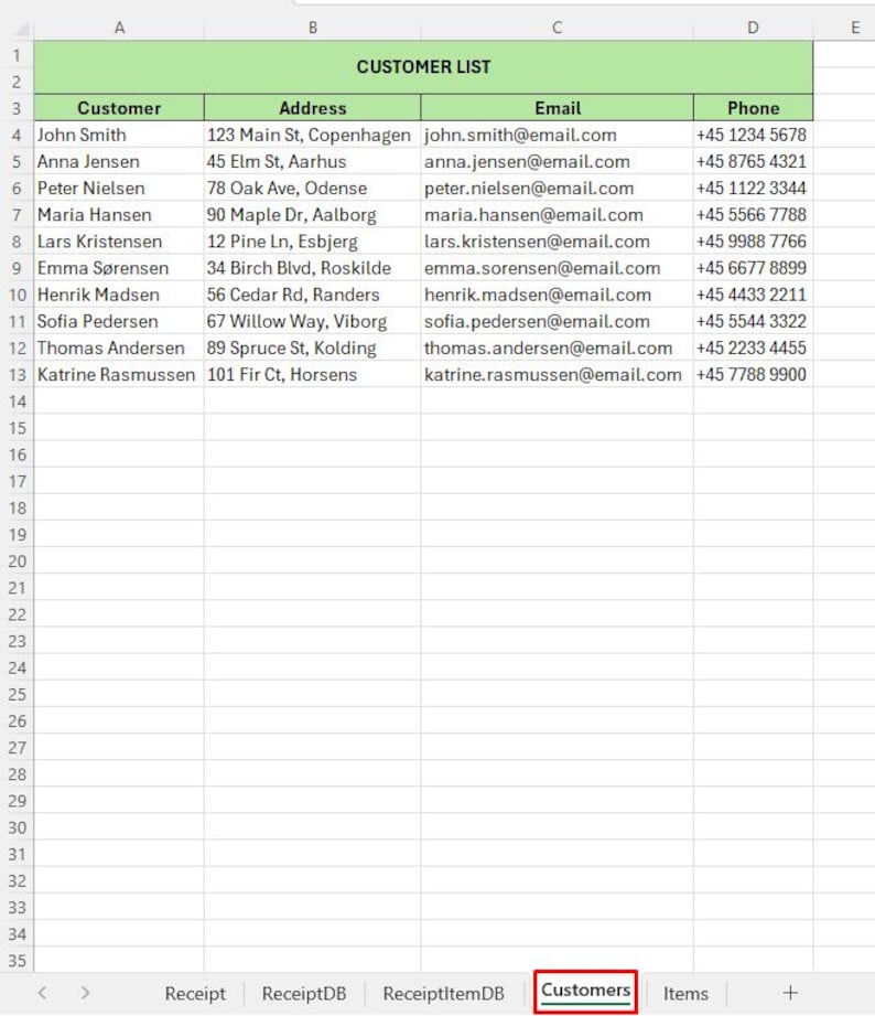 Receipt Generator Excel Template - Etsy
