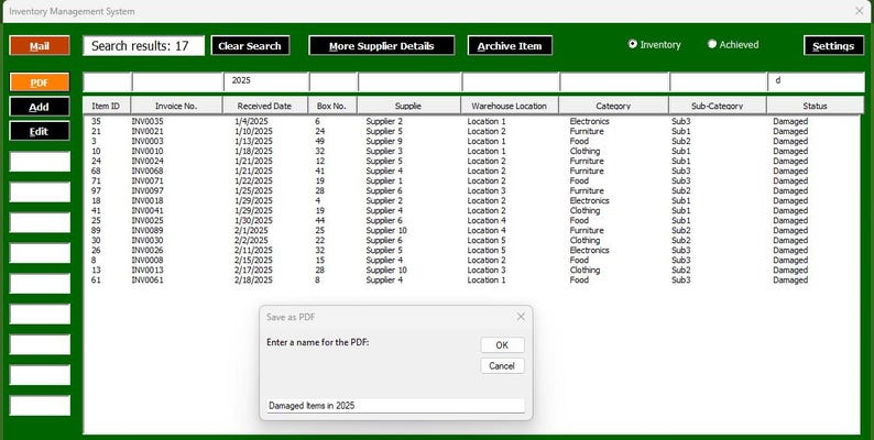 Inventory Management System - Etsy
