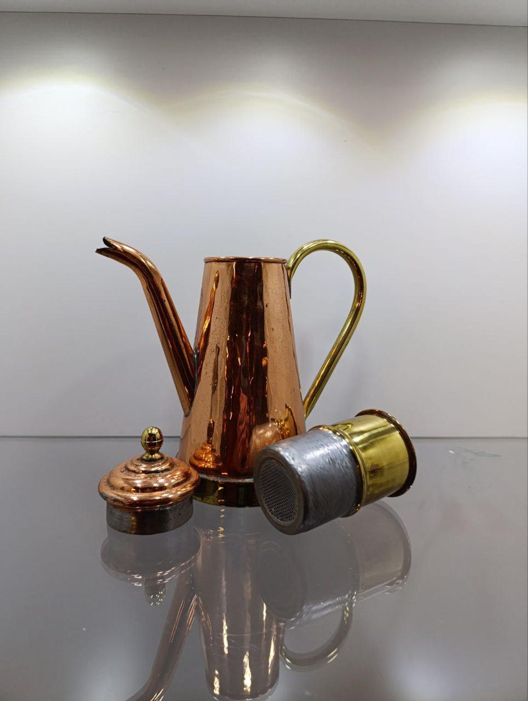 Vintage Brass & Copper Coffee Percolator - Made in Belgium - Etsy