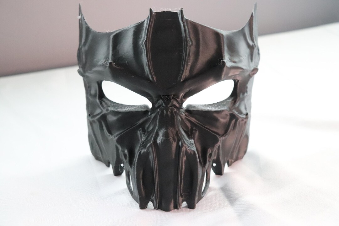 3D Printed Black Gothic Skull Mask for Halloween Costume or Cosplay - Etsy