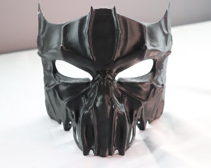 3D Printed Black Gothic Skull Mask for Halloween Costume or Cosplay - Etsy