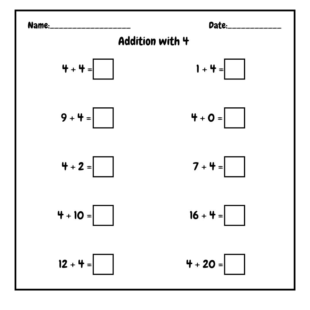 Math Worksheets for Kids - Etsy