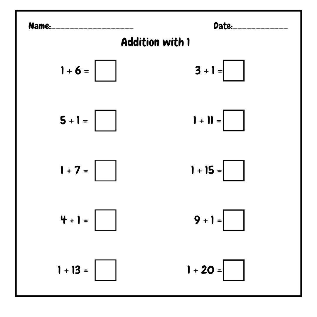 Math Worksheets for Kids - Etsy