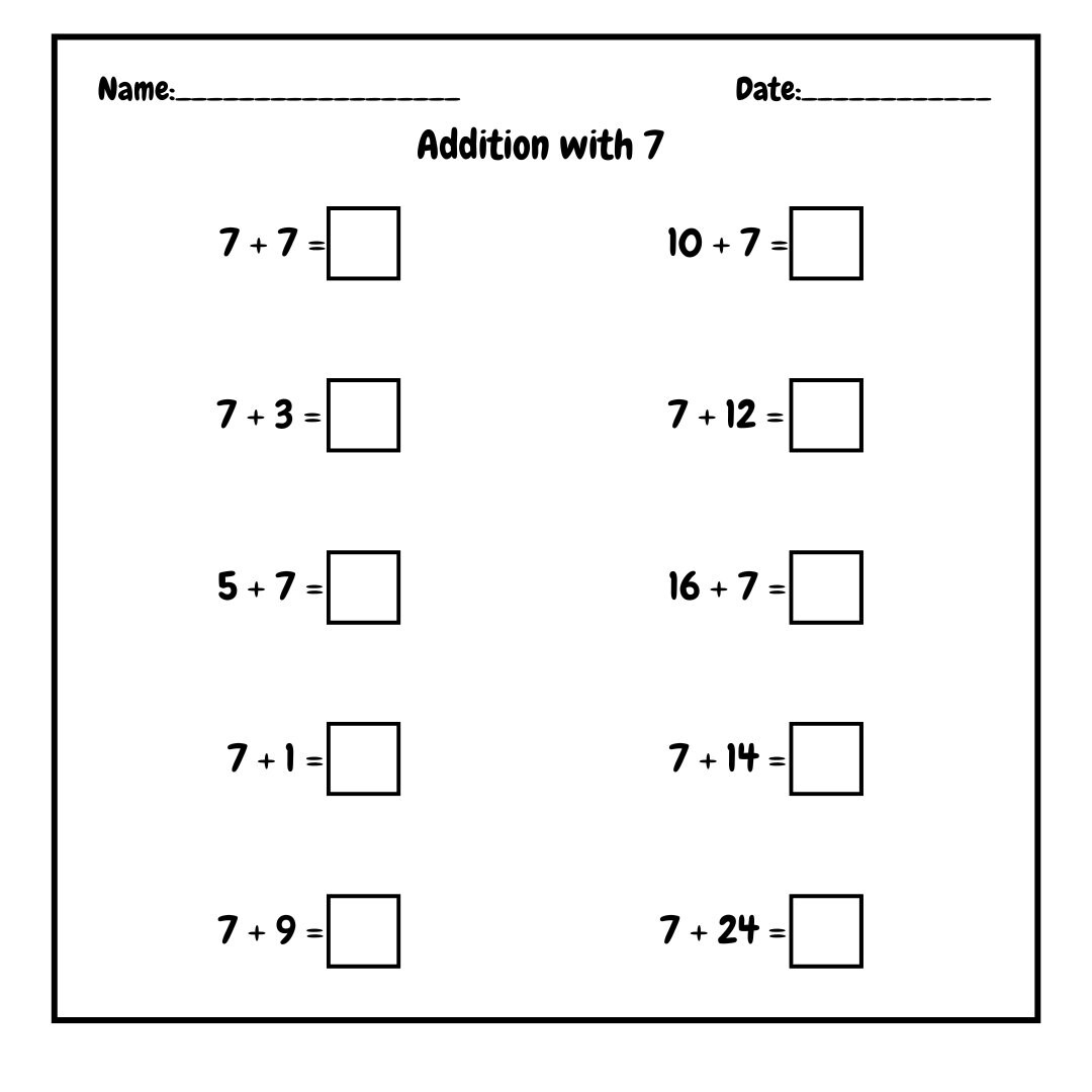 Math Worksheets for Kids - Etsy