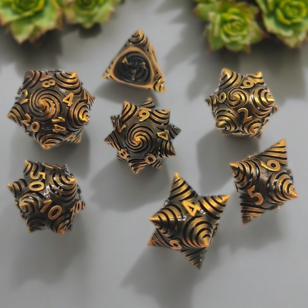 Unique Metal Dnd Dice Sets for Role Playing Games, Metal Dice Sets, D&D ...