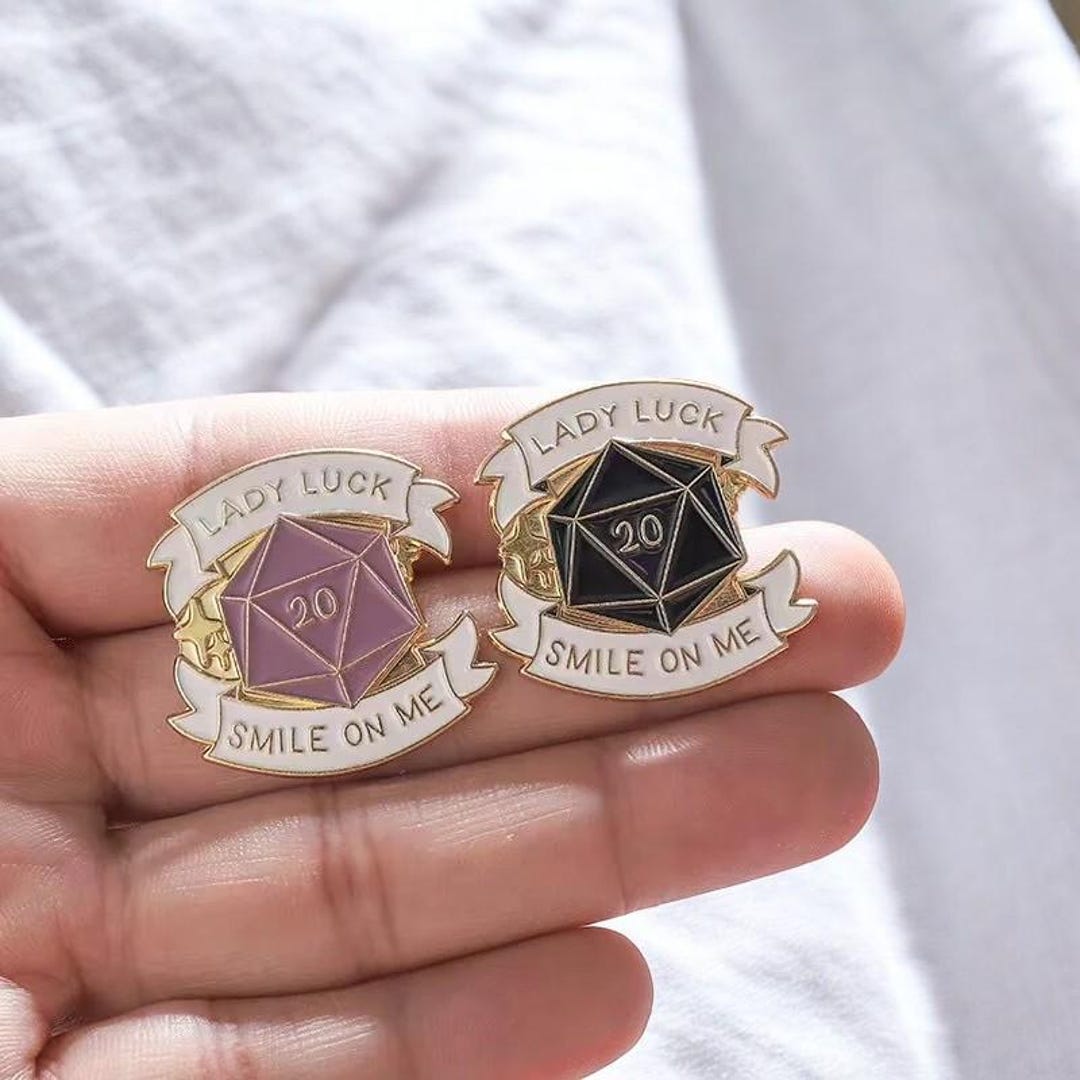 Funny Dnd Lady Luck Hard Pins Dnd Enamel Pin for Role Playing Games ...