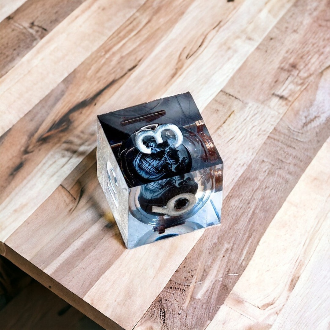 Skull Liquid Core Dnd Dice Set, Skeleton Dice Set for Role Playing ...