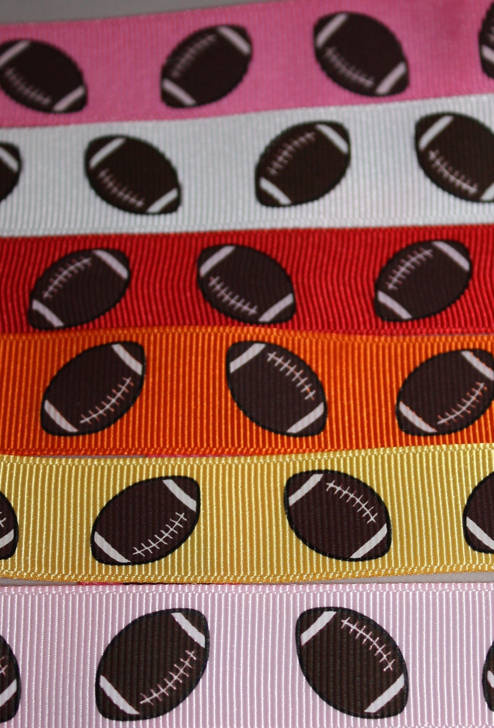 Football Sports Team Cheer Cheerleading Grosgrain Ribbon for Hairbows 3 ...