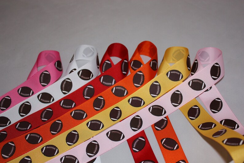 Football Sports Team Cheer Cheerleading Grosgrain Ribbon for Hairbows 3 ...