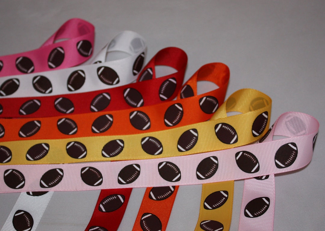 Football Sports Team Cheer Cheerleading Grosgrain Ribbon for Hairbows 3 ...