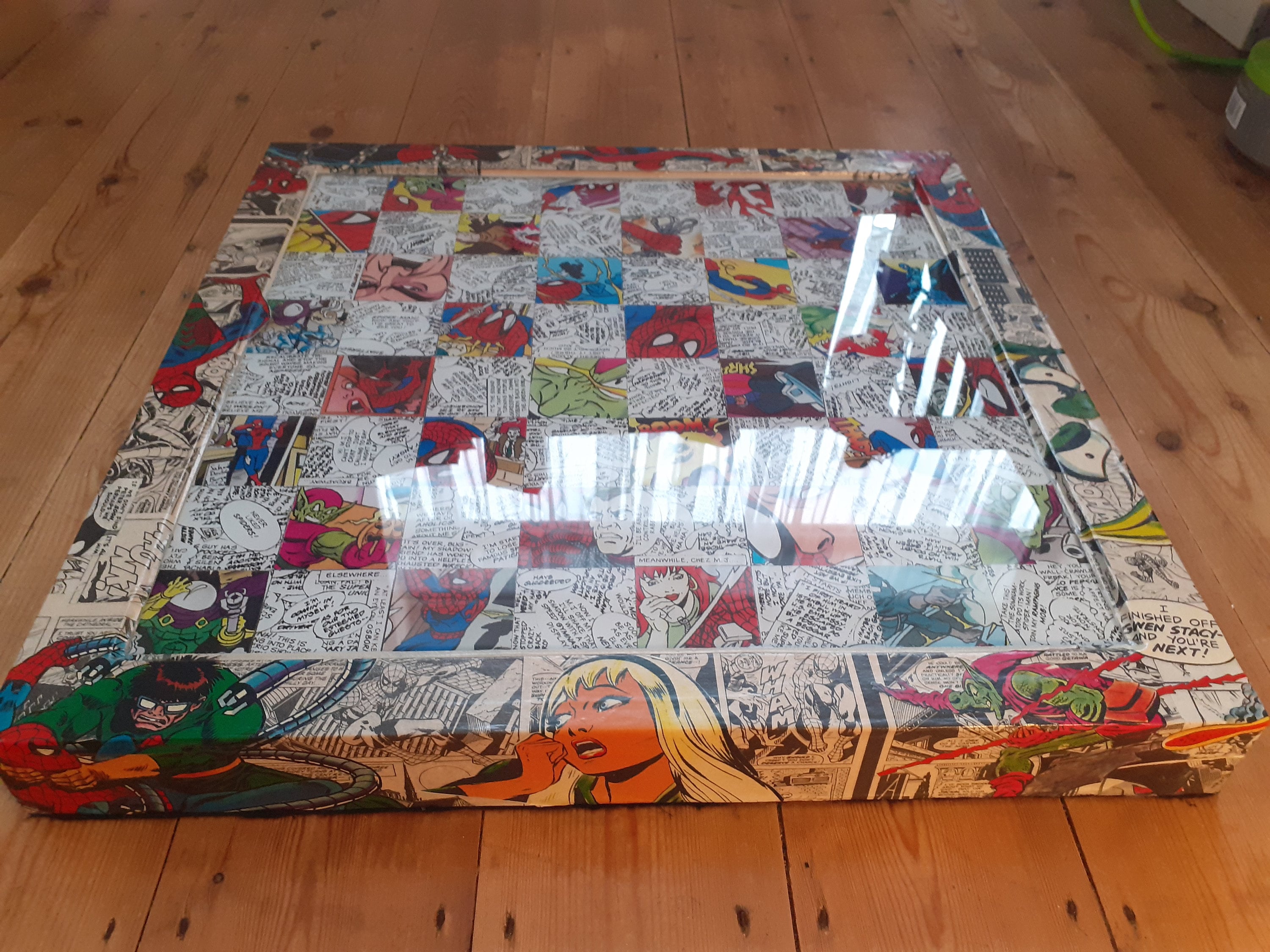 Spiderman Comic Chessboard - Etsy