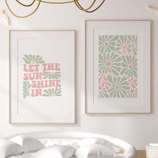 Sage Green and Blush Bedroom Decor - Etsy