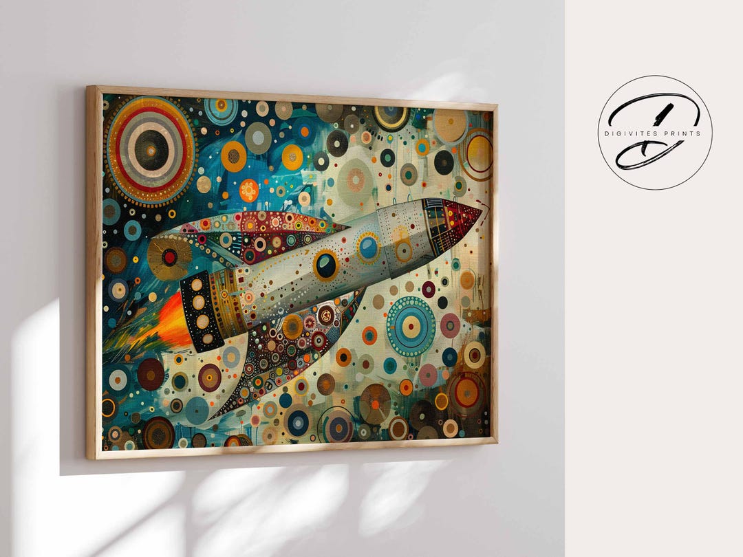 Printable Rocket Ship Wall Art, Space Nursery Wall Art, Outer Space ...