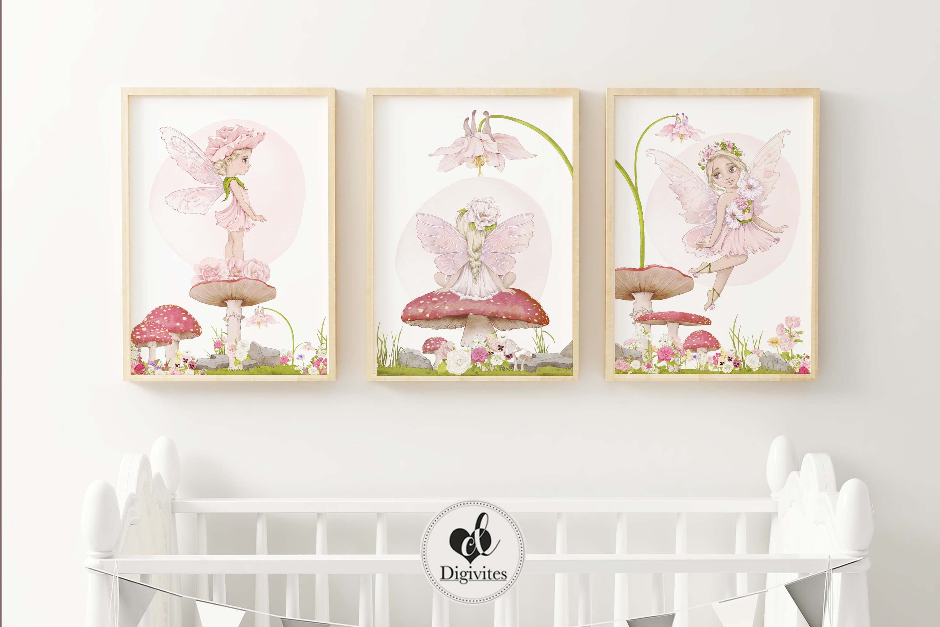Fairy Garden Wall Art. Nursery Wall Art. Girls Bedroom Prints. - Etsy