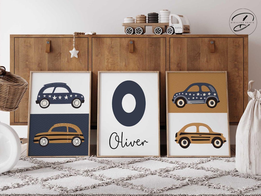 Racing Car Wall Art Prints, Set of 3 Cars Prints, Race Car Nursery ...