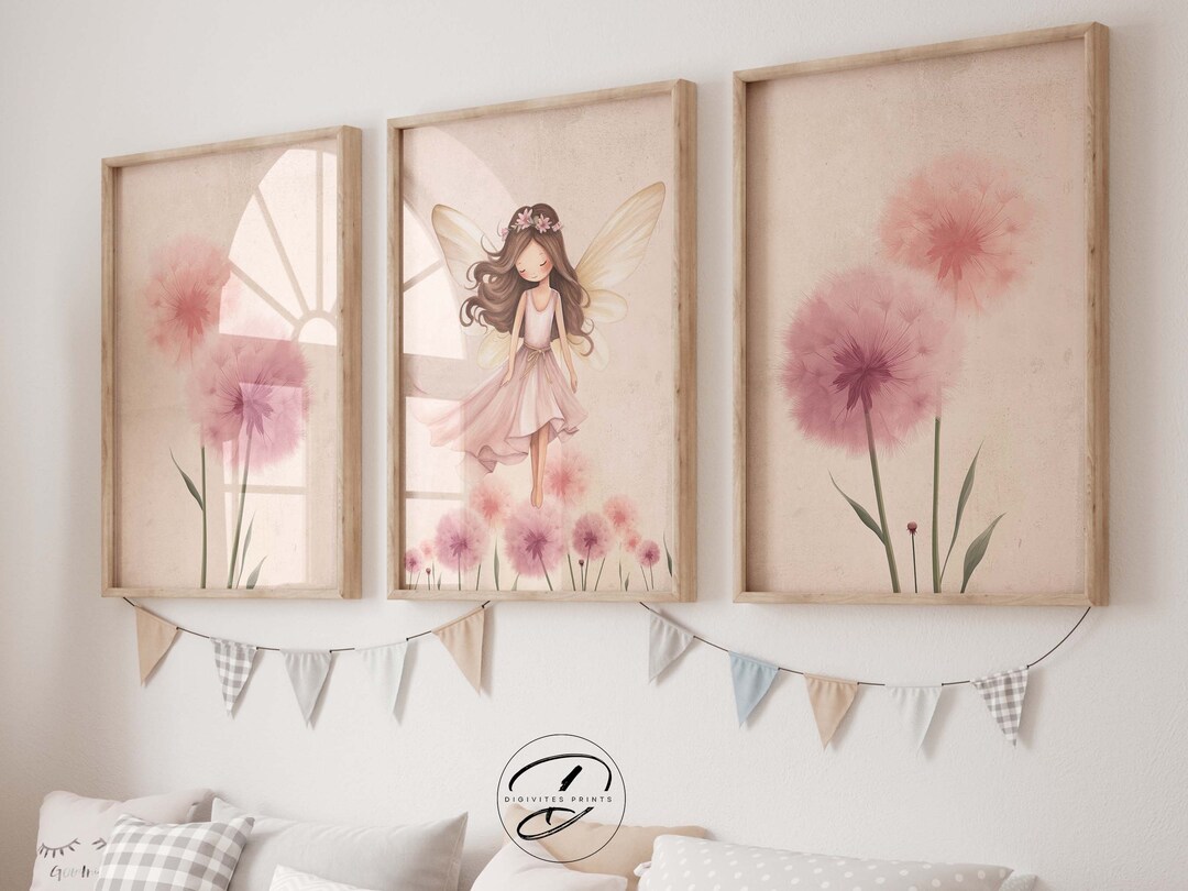 Fairy Print Set, Enchanted Girls Room Decor (digital Download) - Etsy