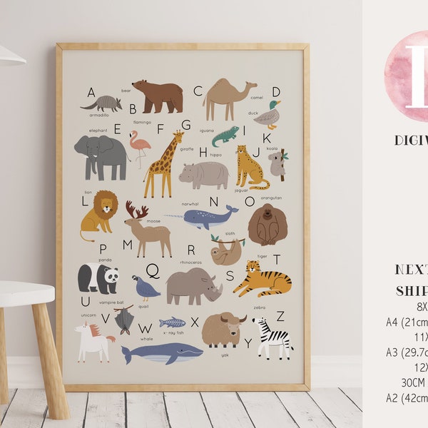 Alphabet Poster - Etsy