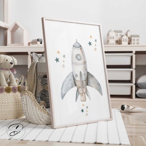 Set of 3 Space Prints, Outer Space Printable Wall Art, Astronaut ...