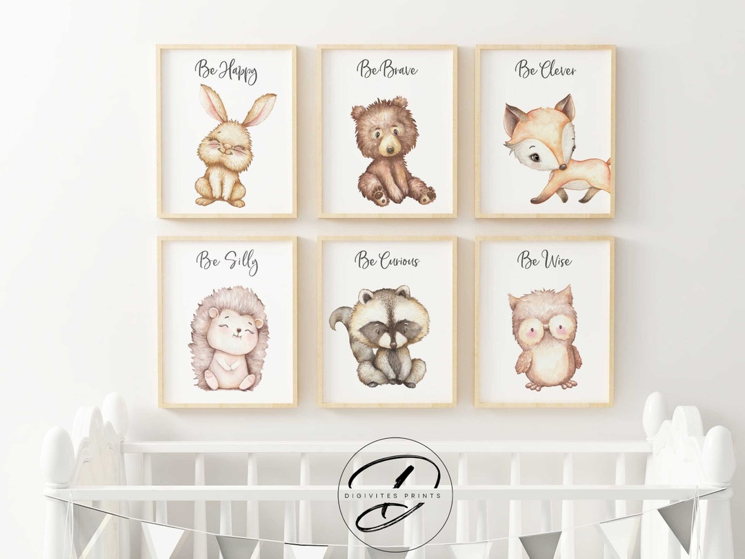 Printable Woodland Animal Prints, Boy Nursery Printable Wall Art ...